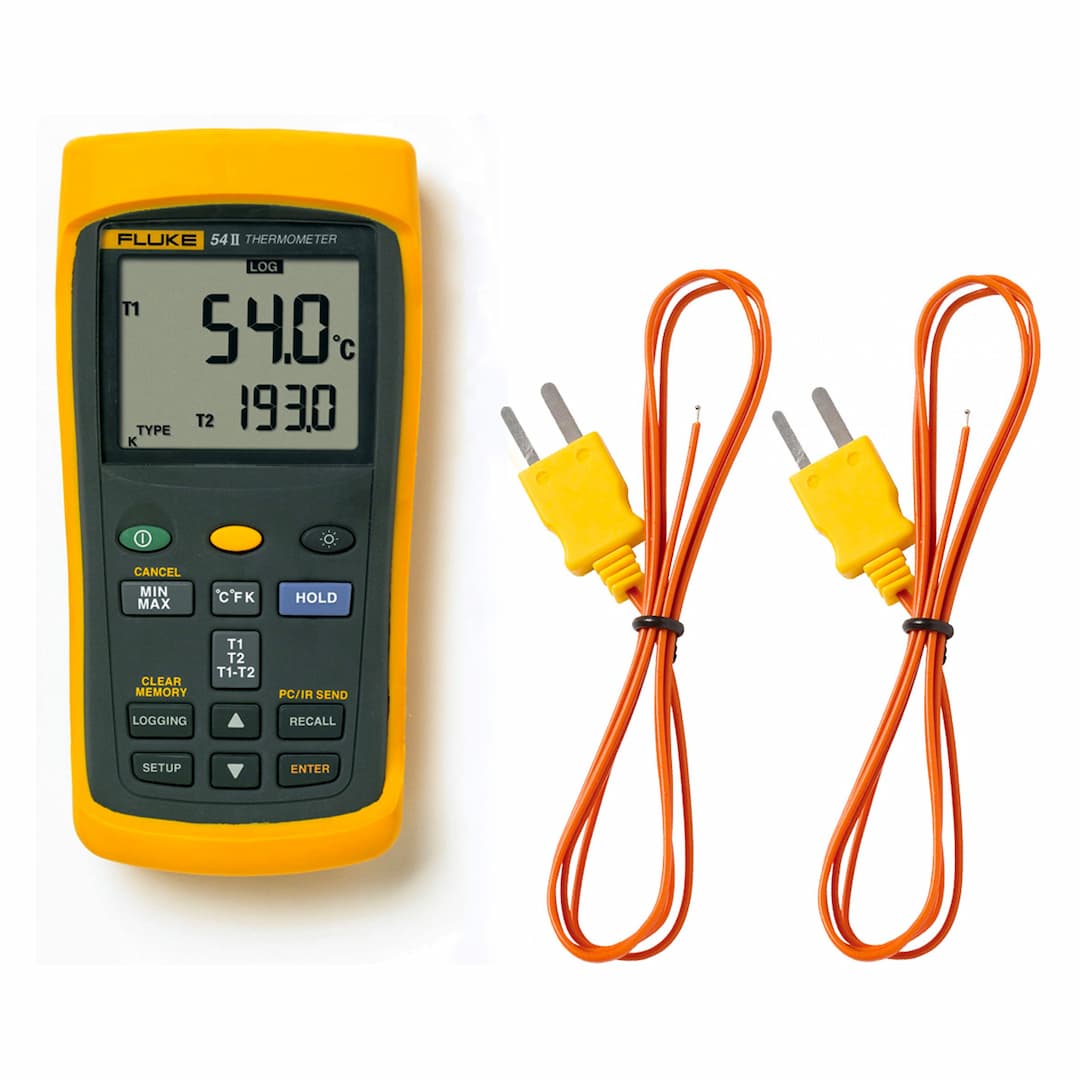 Fluke Argentina | Termometro Digital 2 canales, K/J/T/E/N/R/S con logger